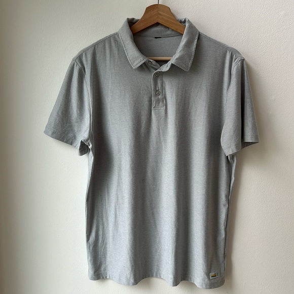 Vuori | Shirts | Vuori Mens Strato Tech Polo Shirt Heather Gray Small ...